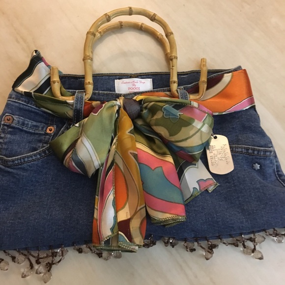 Bags | Handmade Custom Denim Purse | Poshmark